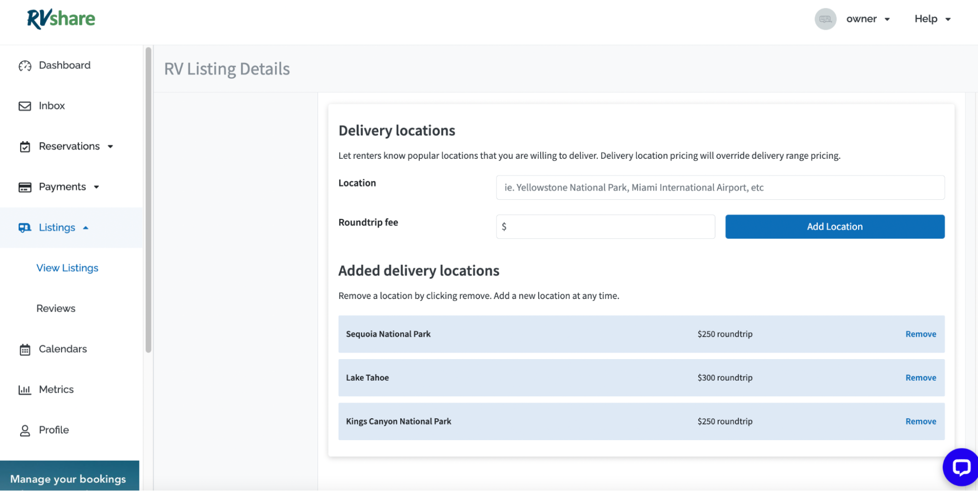 How do I offer delivery to my renters?