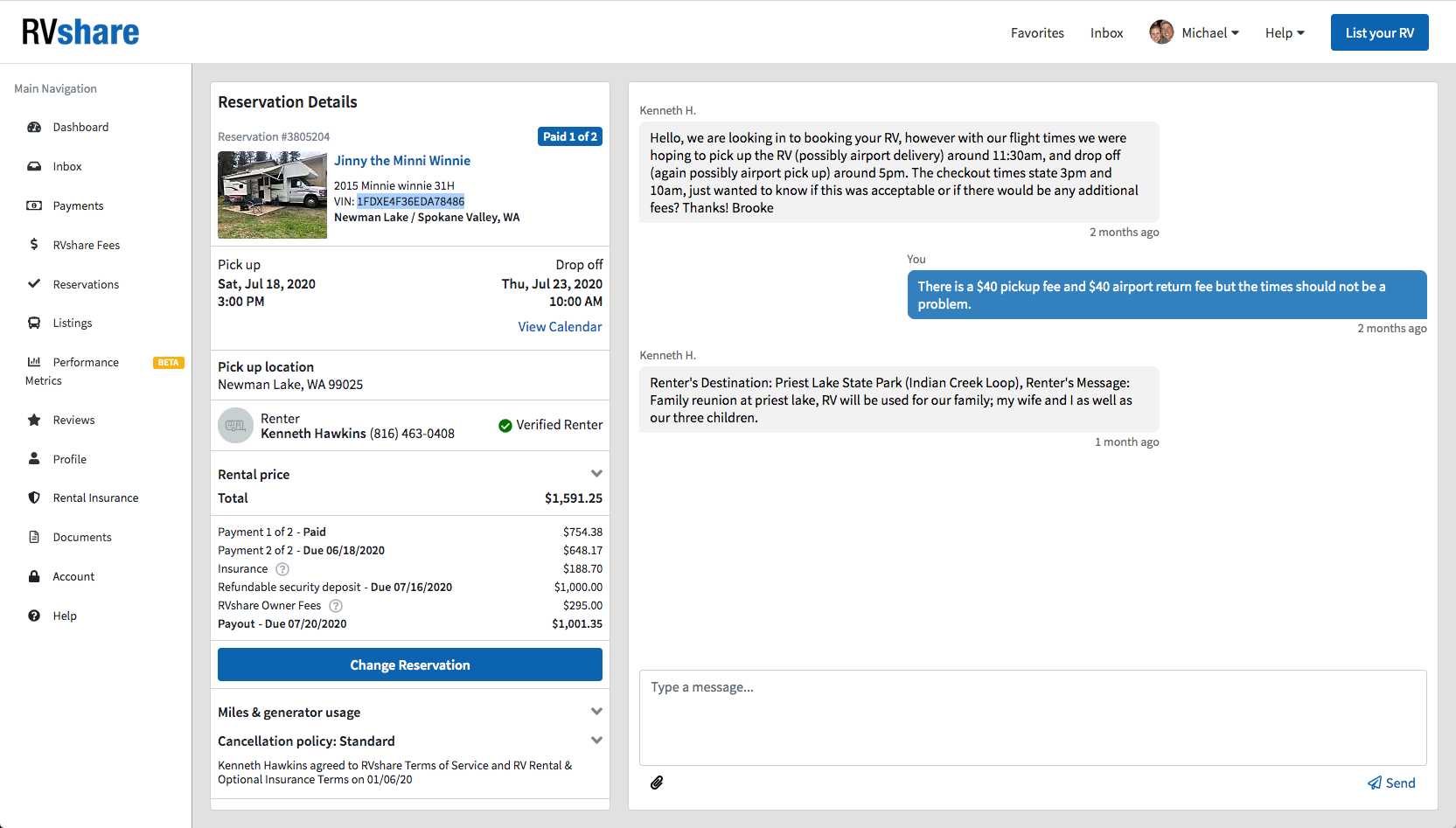 How does renter ID verification work?